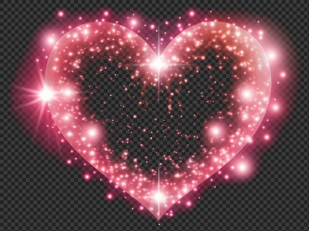PNG Glowing pink heart illustration | Free PNG - rawpixel