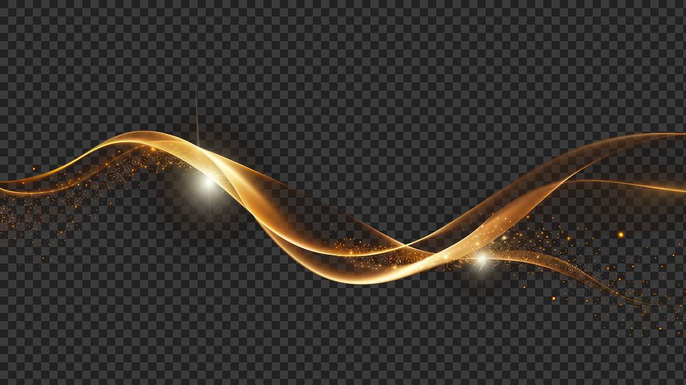 PNG Abstract golden wave light | Free PNG - rawpixel
