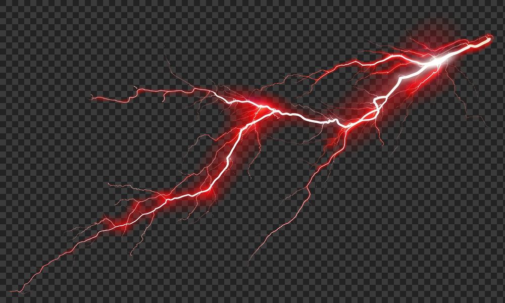 PNG Vivid red lightning bolt | Free PNG - rawpixel