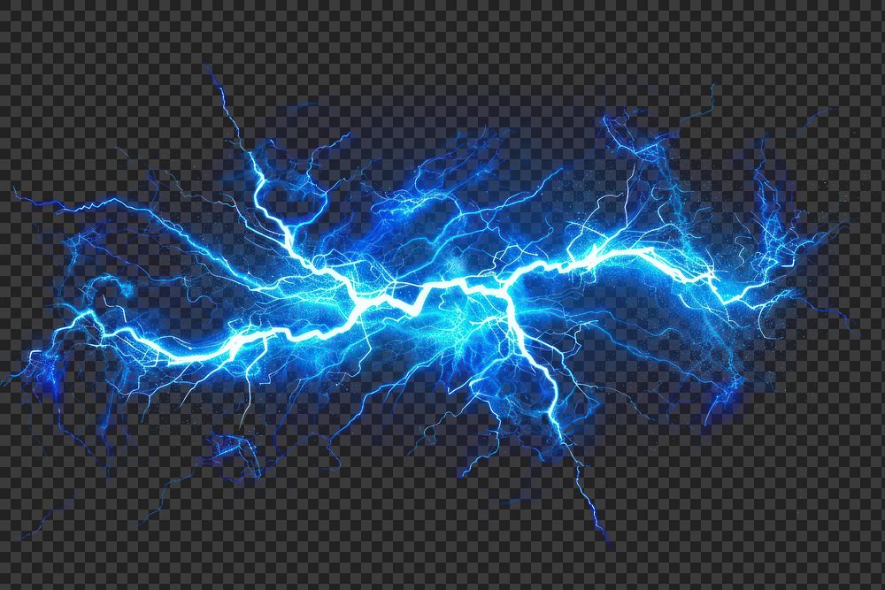 PNG Electric blue lightning bolt | Free PNG - rawpixel