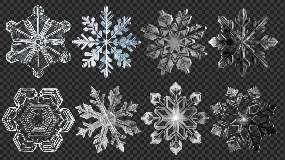 PNG snowflake effect element set, | Free PNG - rawpixel