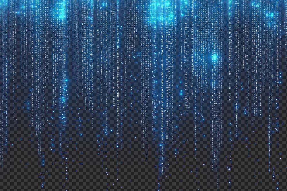 PNG Digital blue matrix code | Free PNG - rawpixel