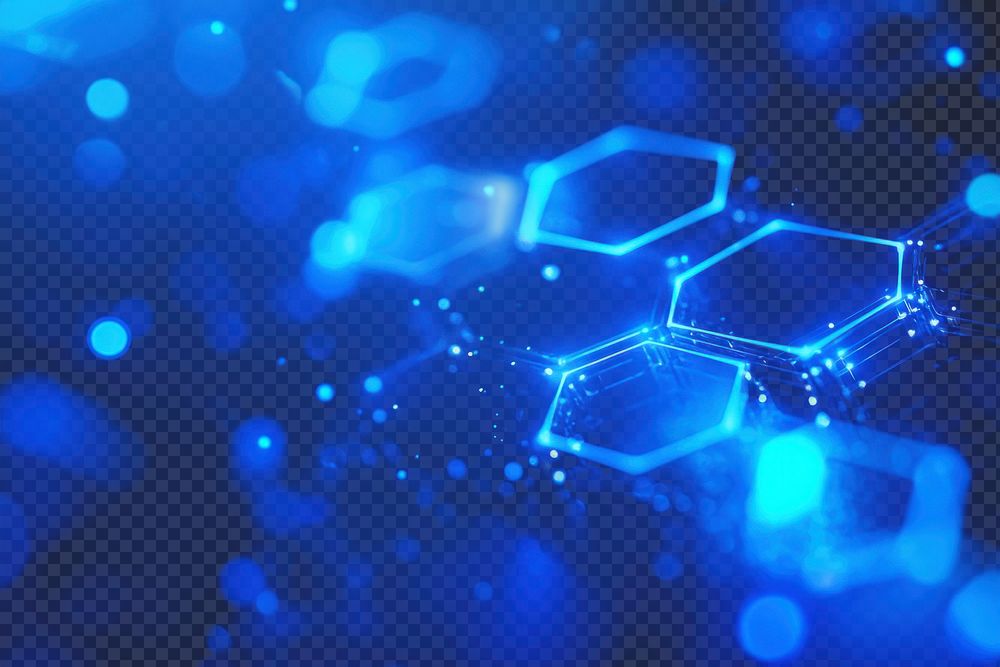 PNG Futuristic blue hexagonal technology | Free PNG - rawpixel