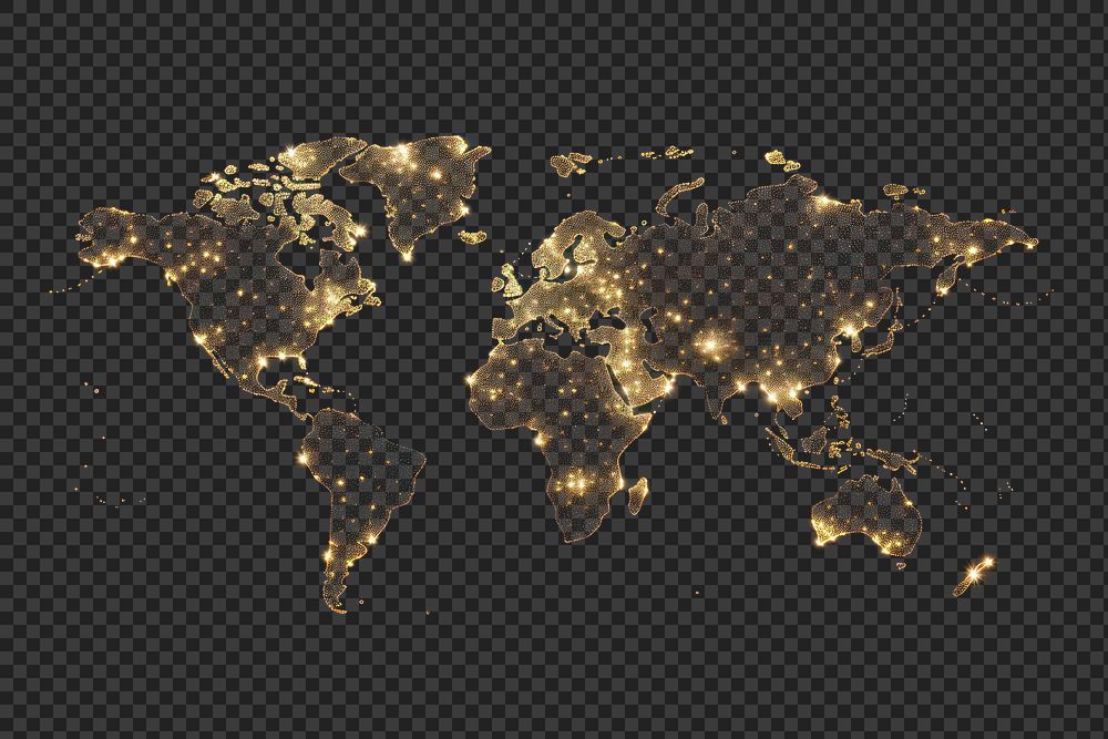 PNG World map astronomy light | Free PNG - rawpixel