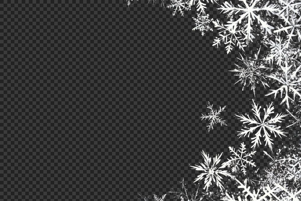 PNG Snowflakes border background winter | Free PNG - rawpixel