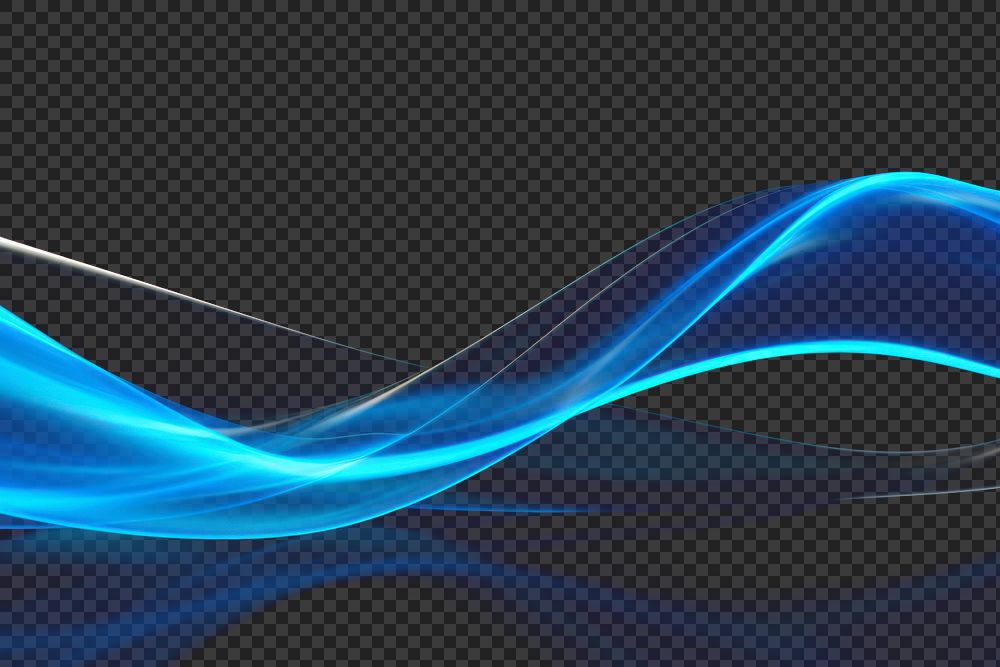 PNG Blue light trail wave | Free PNG - rawpixel