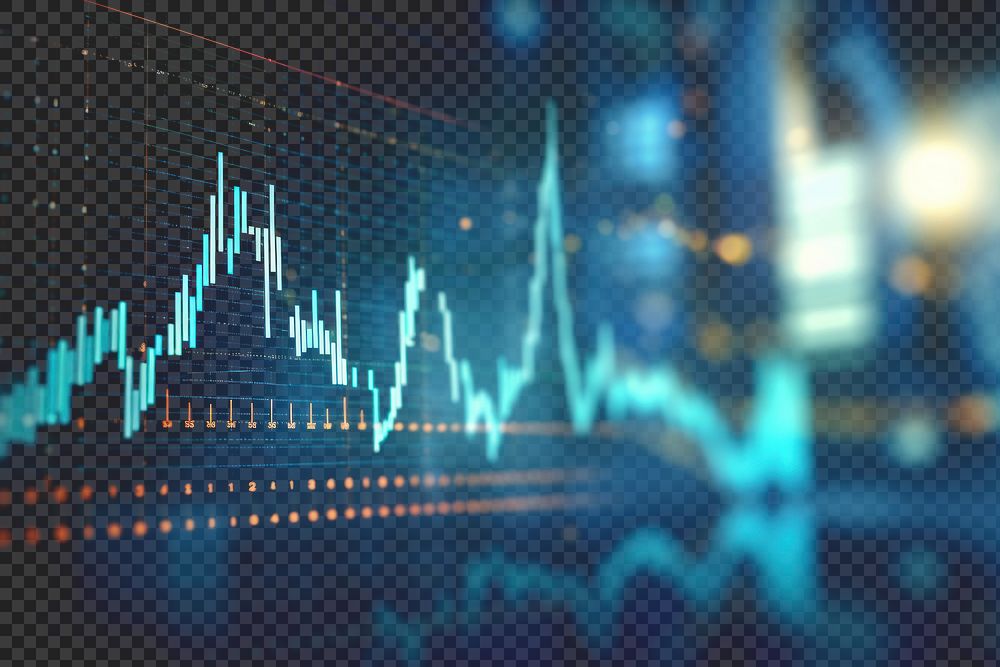 Digital stock market background chart | Free PNG - rawpixel
