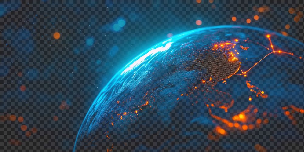 PNG Earth space lights | Free PNG - rawpixel