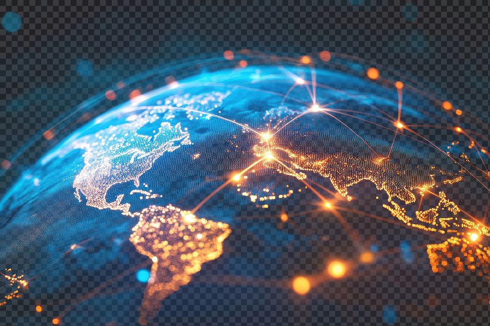 PNG Global connectivity illuminated digital | Premium PNG - rawpixel
