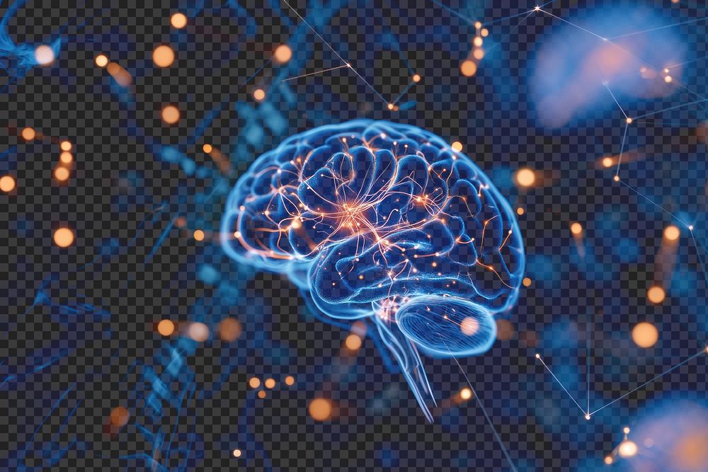PNG Brain showing neurons firing | Free PNG - rawpixel