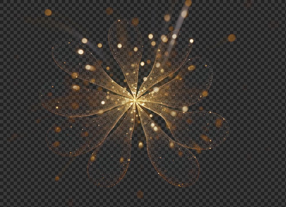 PNG Flower particle shaped sparkle | Free PNG - rawpixel