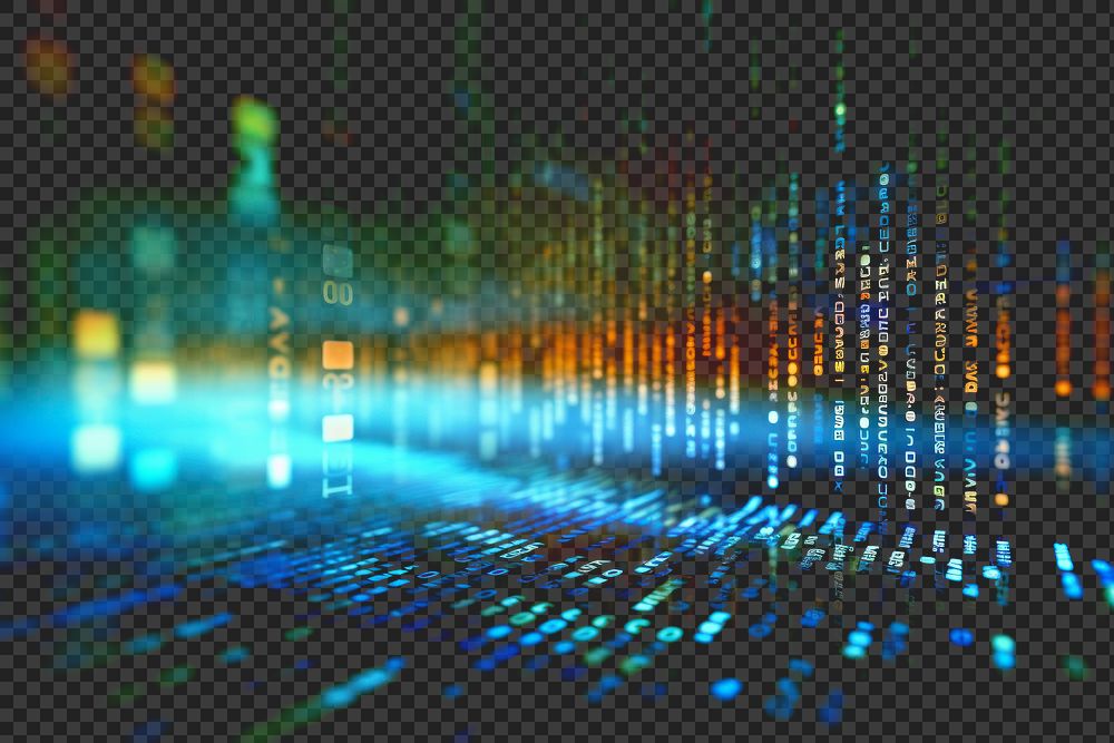 PNG Abstract digital data stream | Free PNG - rawpixel
