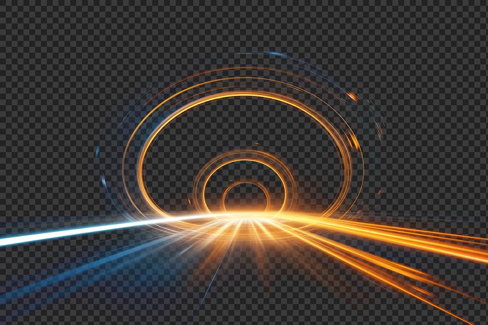 PNG futuristic neon light tunnel | Free PNG - rawpixel