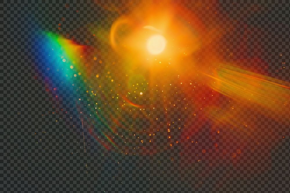 Colorful lens flare rainbow colors | Free PNG - rawpixel