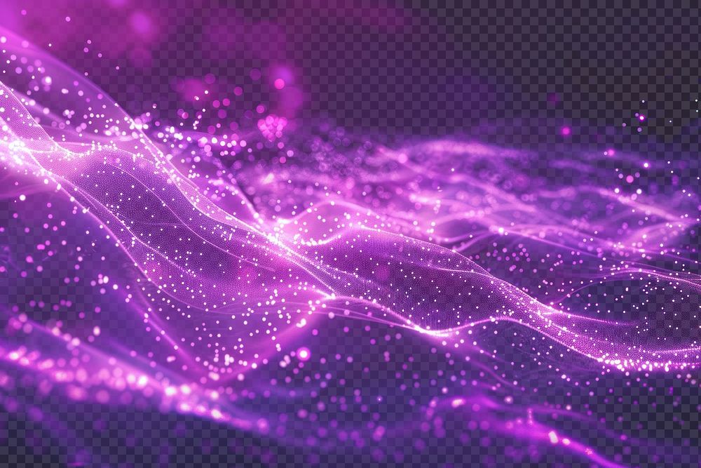 Digital purple particles wave and | Free PNG Illustration - rawpixel