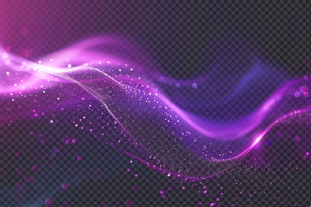 Digital purple particles wave and | Free PNG - rawpixel