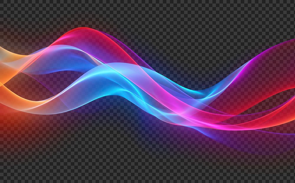 PNG Multi colored sine waves | Free PNG - rawpixel