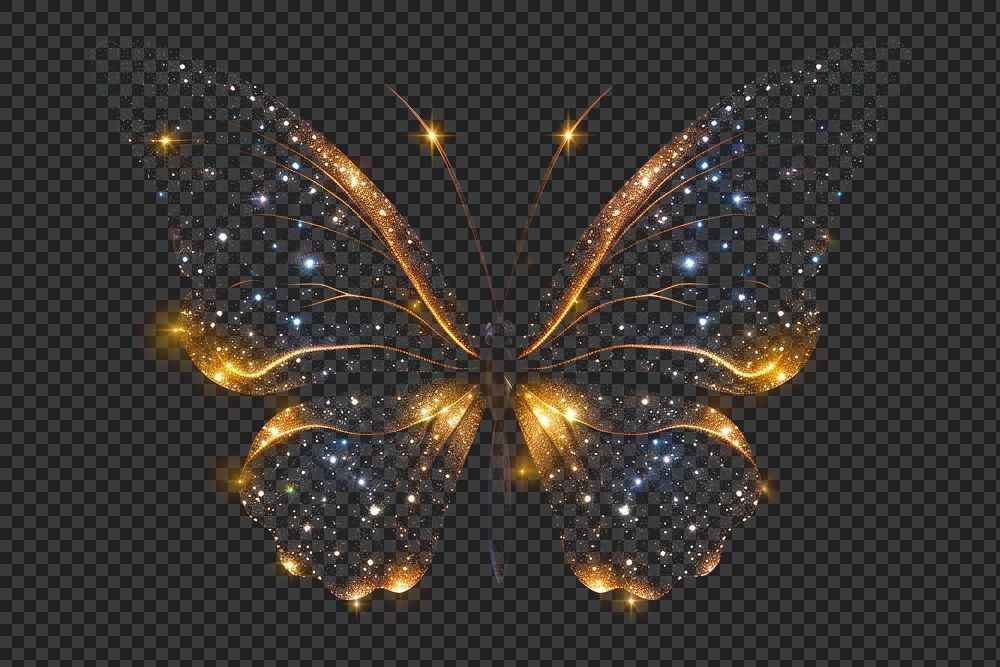 PNG Butterfly shape sparkle light | Premium PNG - rawpixel