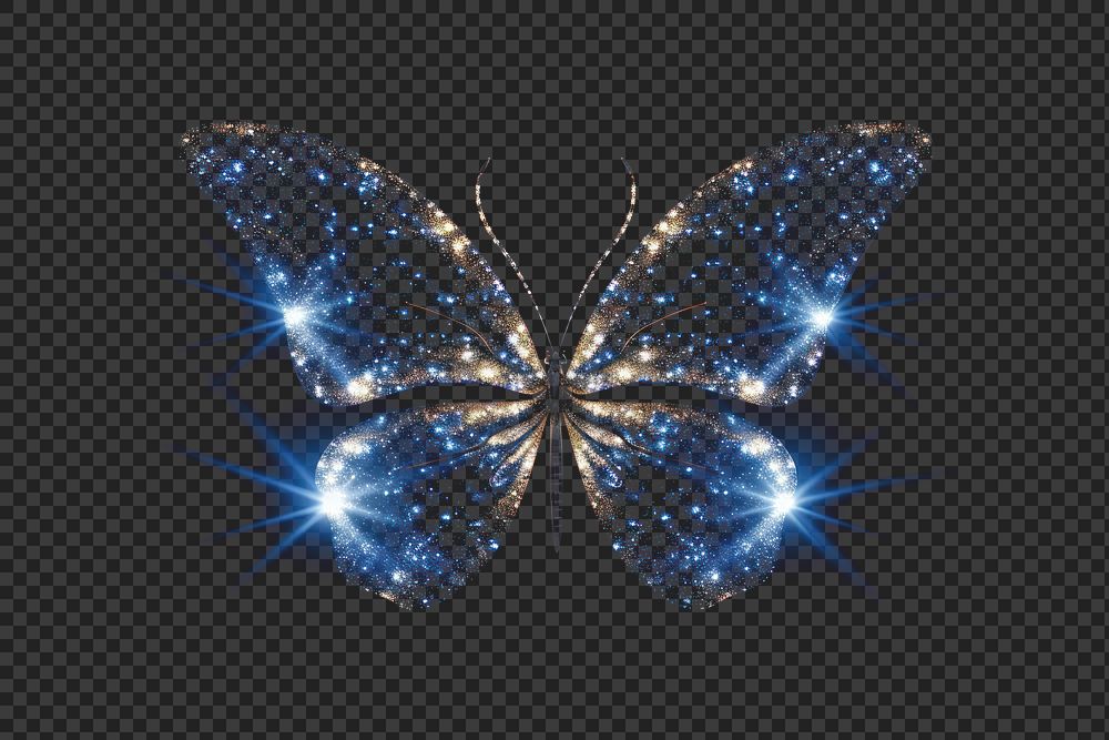 PNG Butterfly shape sparkle light | Free PNG - rawpixel