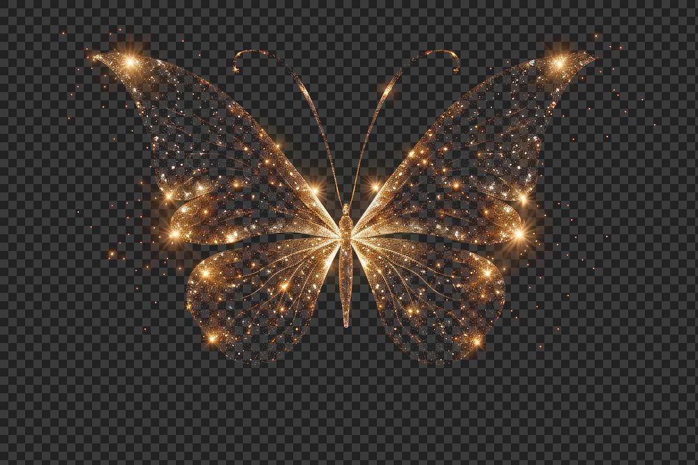 PNG Butterfly shape sparkle light | Free PNG - rawpixel