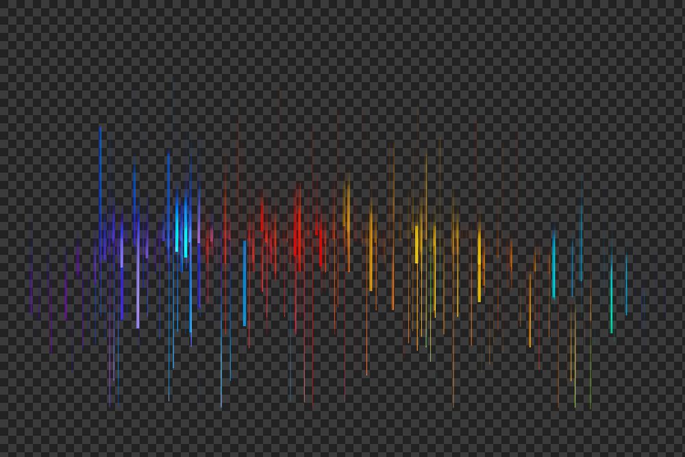 PNG Rainbow sound wave effect | Free PNG - rawpixel