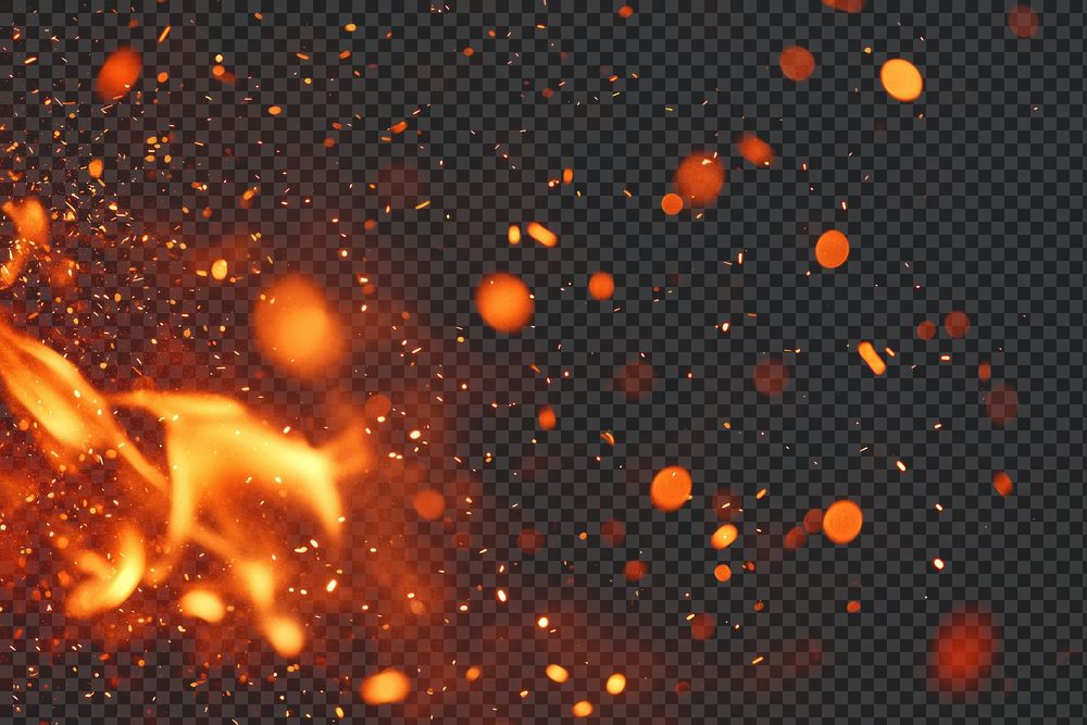 PNG Fiery sparks fire background | Premium PNG - rawpixel
