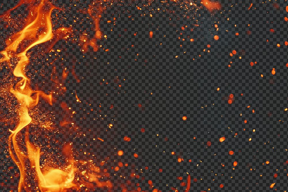 PNG Fire particles flames background | Premium PNG - rawpixel