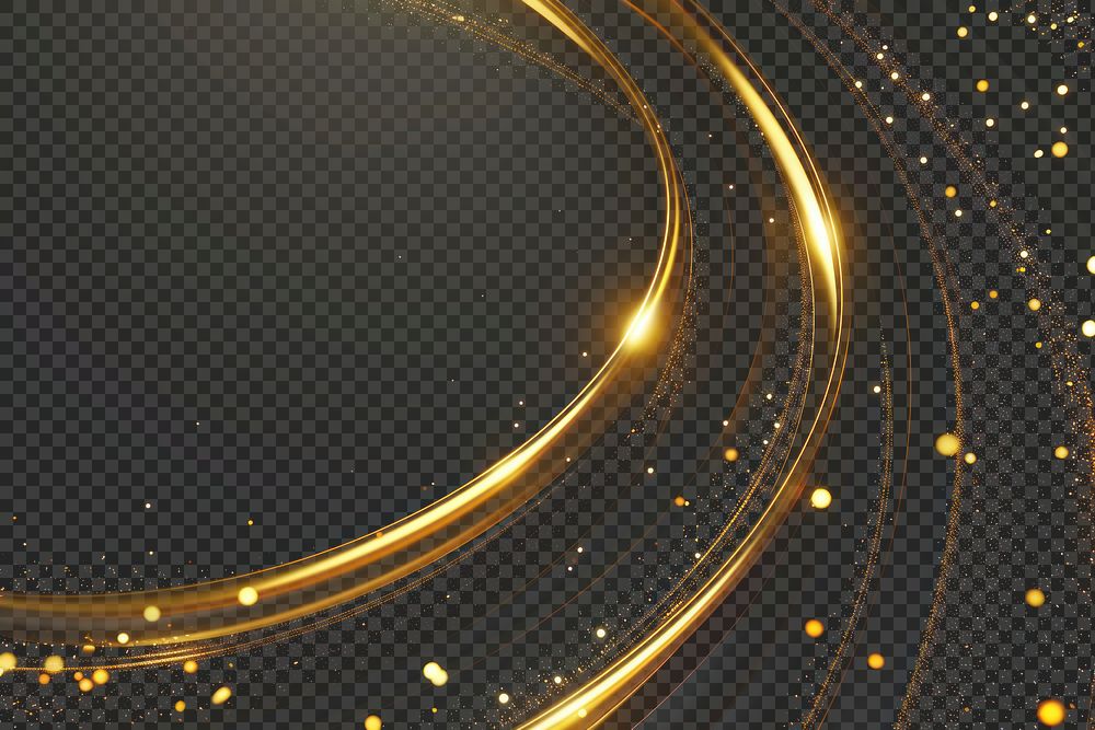 PNG Golden light swirls frame | Free PNG - rawpixel