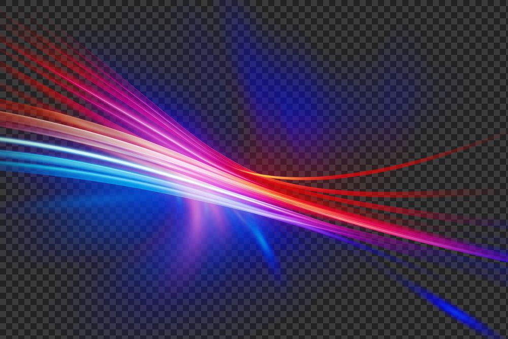 PNG Colorful light trails dark | Free PNG - rawpixel