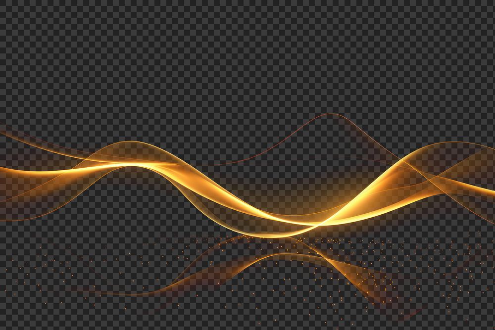 PNG Abstract golden light wave | Free PNG - rawpixel
