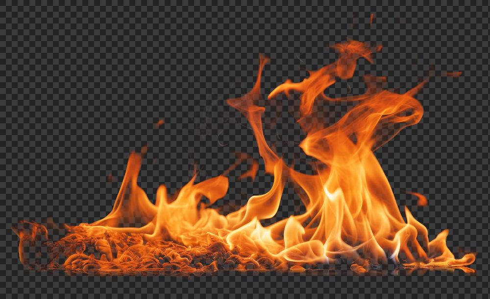 PNG Single flame fire fireplace | Premium PNG - rawpixel