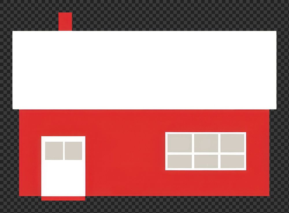 PNG Illustration simple red-white house | Free PNG - rawpixel