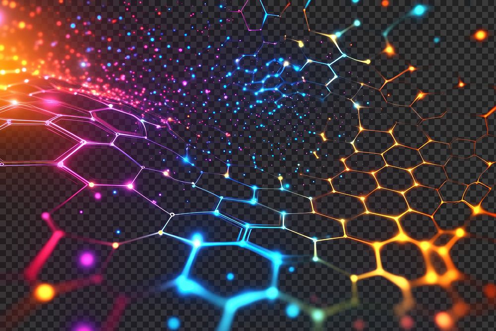 PNG Digital background hexagons and | Free PNG - rawpixel