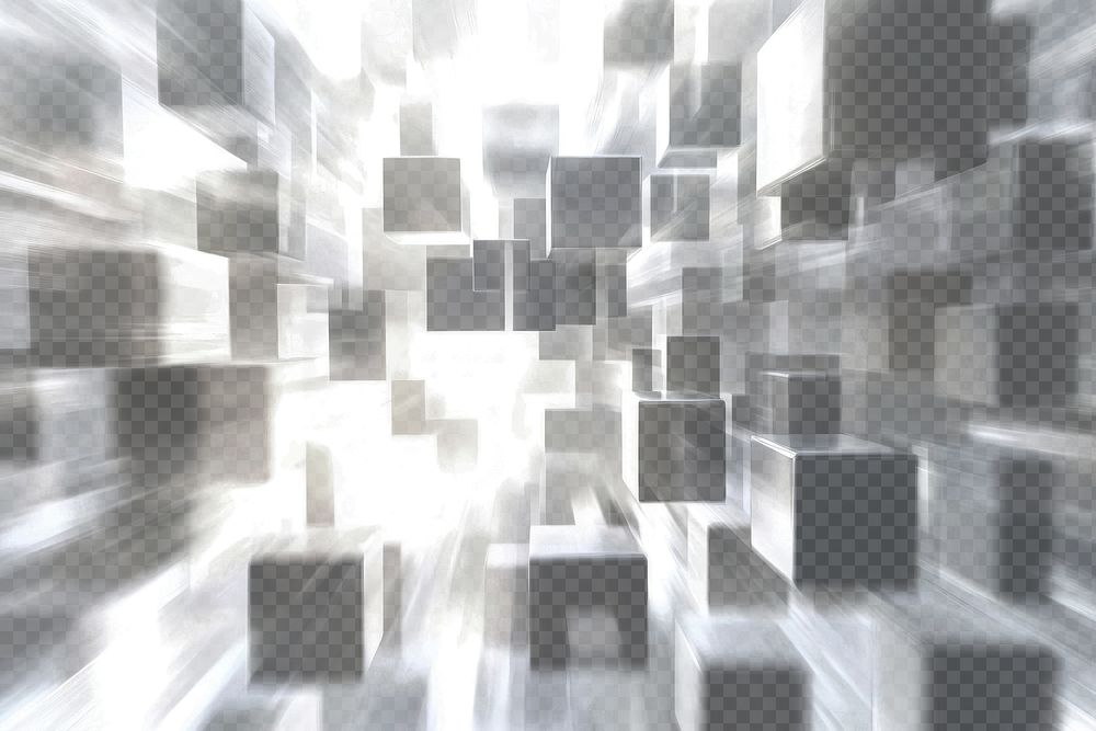 PNG White cubes blurry background | Free PNG - rawpixel