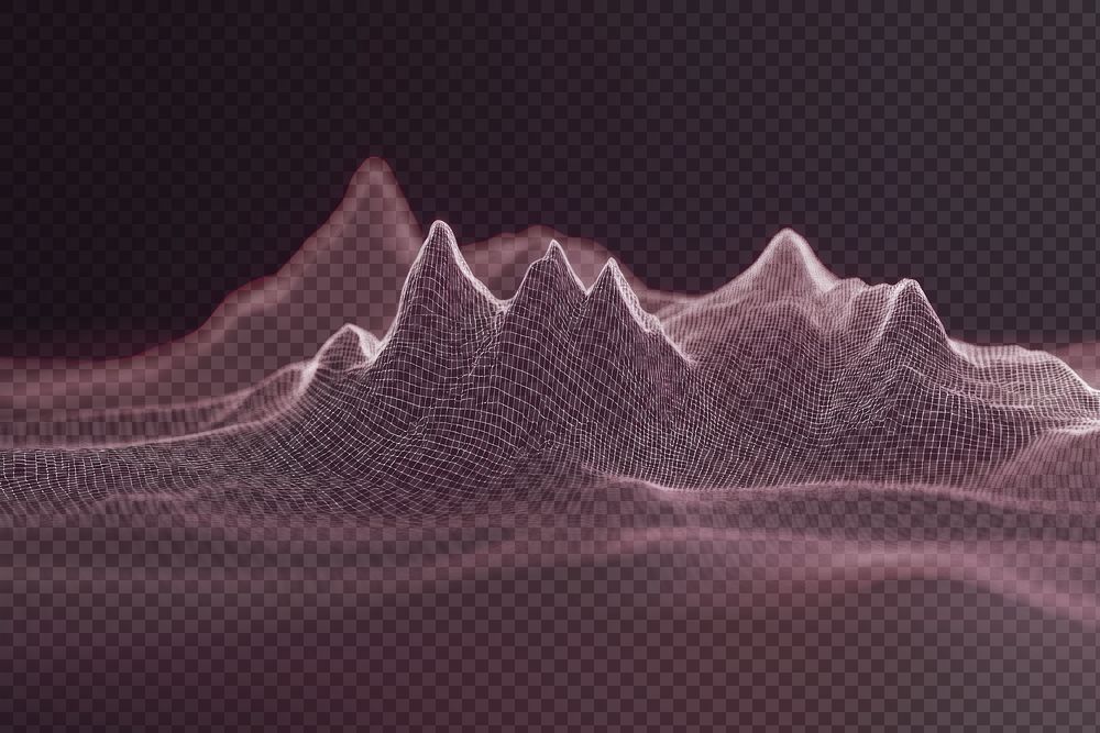 PNG Abstract pink digital landscape | Free PNG - rawpixel