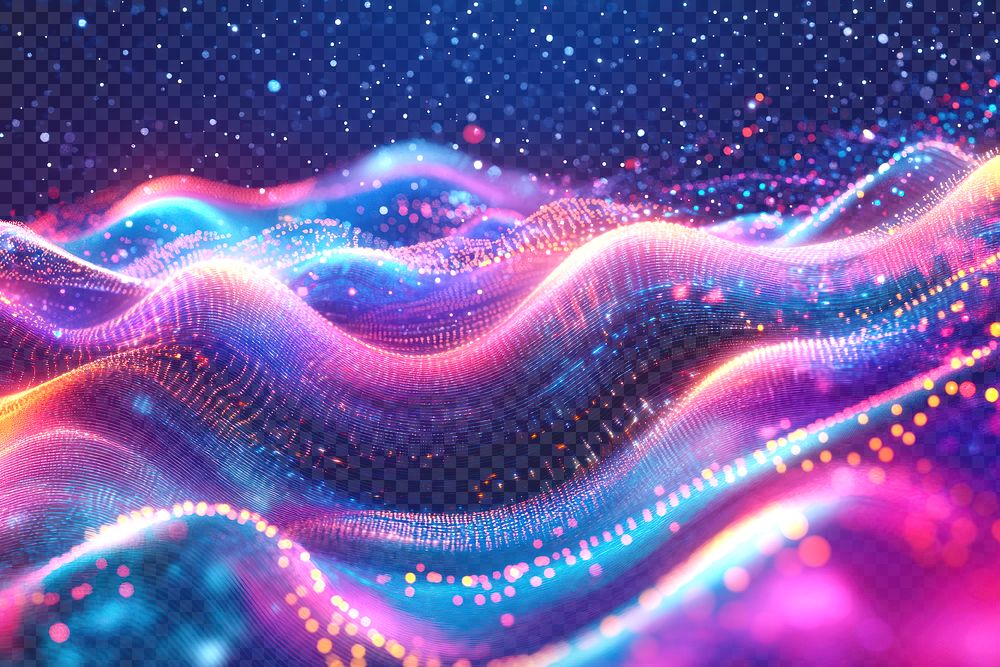 PNG Vibrant digital abstract wave | Free PNG - rawpixel