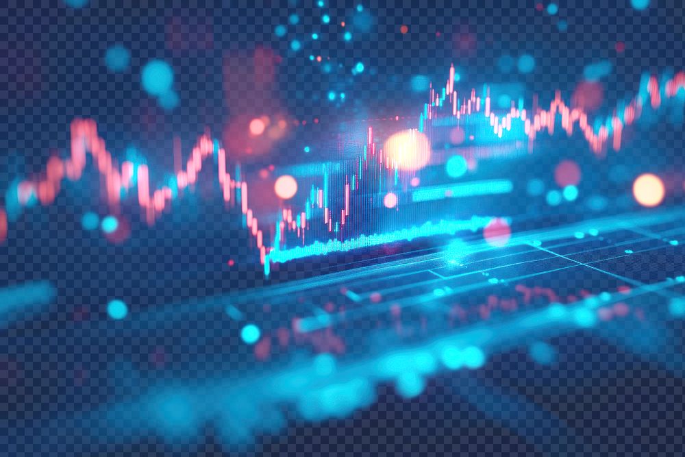 PNG Futuristic financial data visualization. | Free PNG - rawpixel