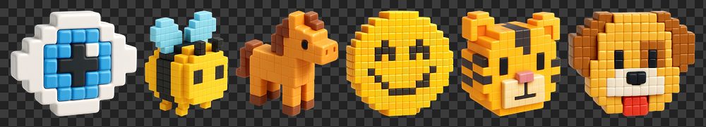 PNG cute 3d pixel icon | Premium PNG - rawpixel