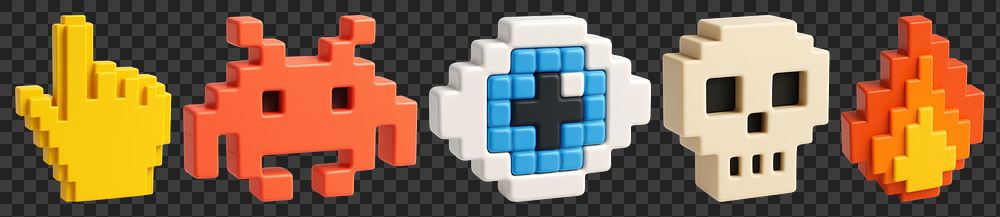 PNG 3d colorful pixel icon | Premium PNG - rawpixel