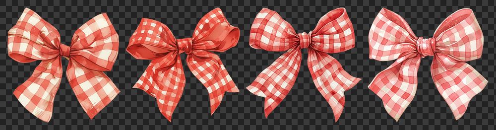 PNG Red checkered bow illustration | Premium PNG - rawpixel