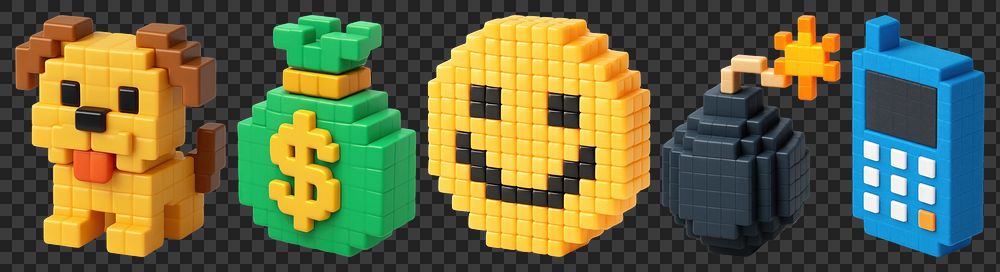 PNG 3d pixel icon, transparent | Premium PNG - rawpixel
