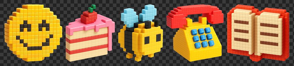 PNG 3d colorful pixel icon | Premium PNG - rawpixel