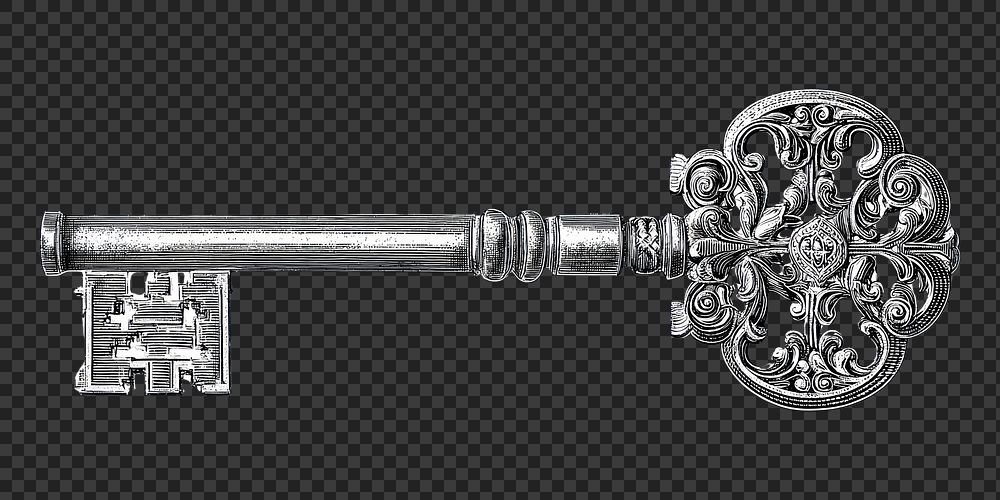 PNG Victorian engraved medieval key | Free PNG - rawpixel