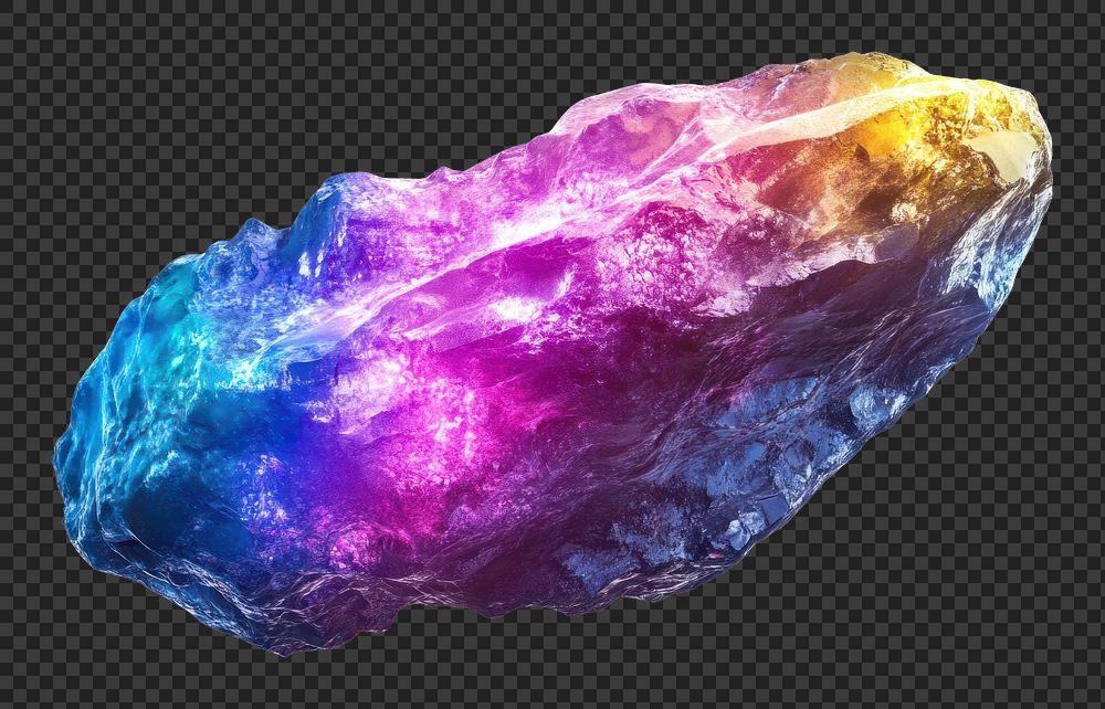 PNG Flying colorful meteorite gemstone | Free PNG - rawpixel