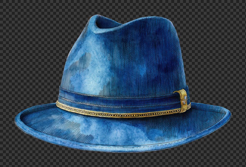 PNG Fedora watercolor vintage style | Free PNG - rawpixel