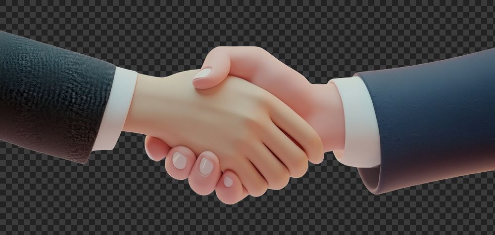 PNG Cute 3D illustration handshake | Free PNG - rawpixel