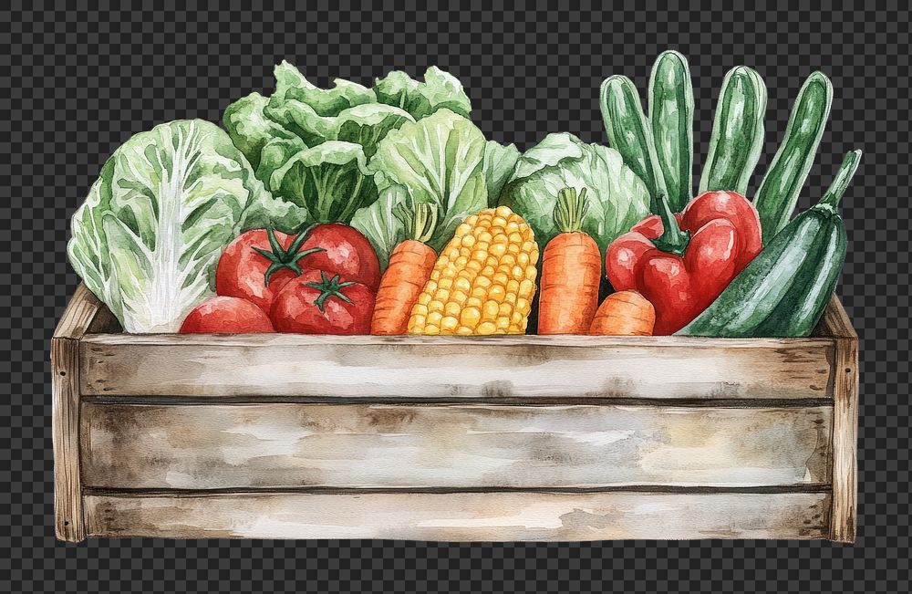 PNG Organic full vegetable box | Free PNG - rawpixel