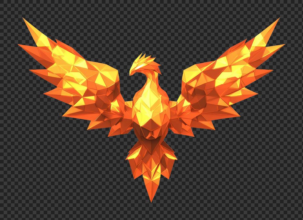 PNG Low-poly phoenix bird geometric | Free PNG - rawpixel