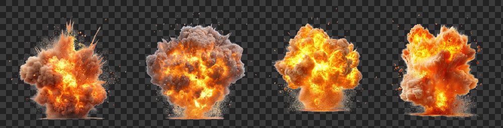 PNG Dynamic fiery explosion sequence | Premium PNG - rawpixel