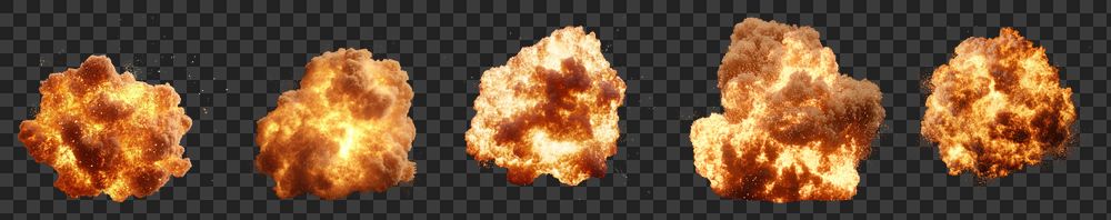 PNG Dynamic fiery explosion sequence | Premium PNG - rawpixel